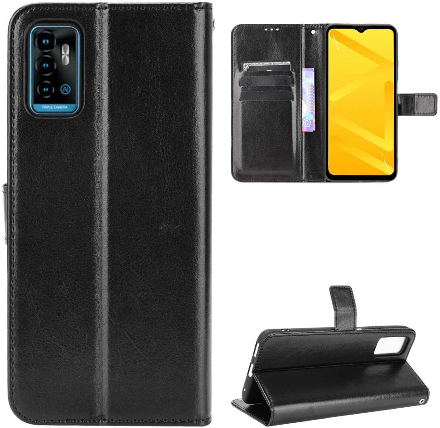 König Design Schutz Handy Hülle für ZTE Blade A71 Case Flip Cover ...