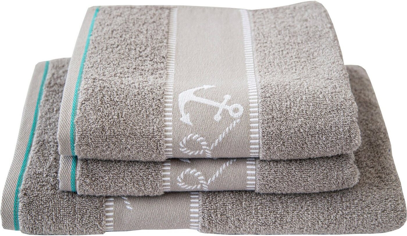 Dyckhoff Handtuch Maritim Voyage 50 x 100 cm Kiesel ab 8,95 ...