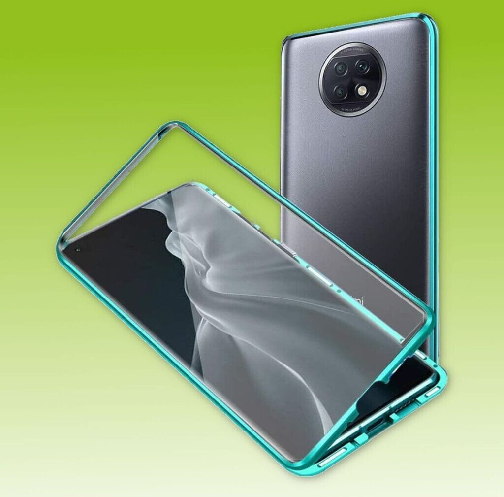 Wigento Beidseitiger 360 Grad Magnet / Glas Case Grün für Xiaomi Redmi ...