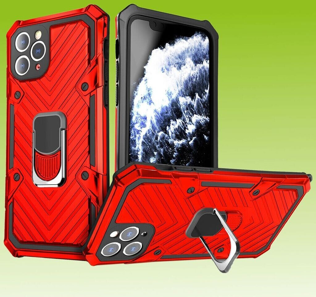 Wigento Für Apple iPhone 12 Pro und 12 6.1 Zoll Hybrid Case Metall ...