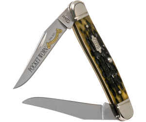 Case Knives Muskrat Pocket Worn (CE38195) olive green bone peach seed ...