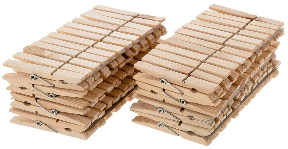 Sidco Holzwäscheklammern 96 x Wäscheklammern groß Holzklammern Klammern ...