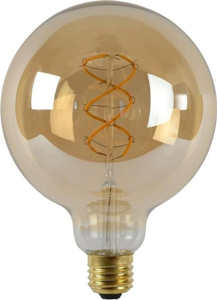 Lucide LED bulb E27 Globe - G125 in Amber 5W 380lm gold / brass au ...