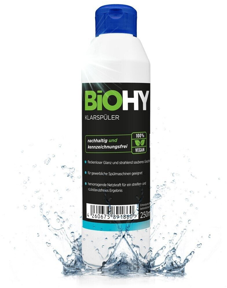 BiOHY Klarspüler, Glasreiniger Spülmaschine, Geschirrspülreiniger ...