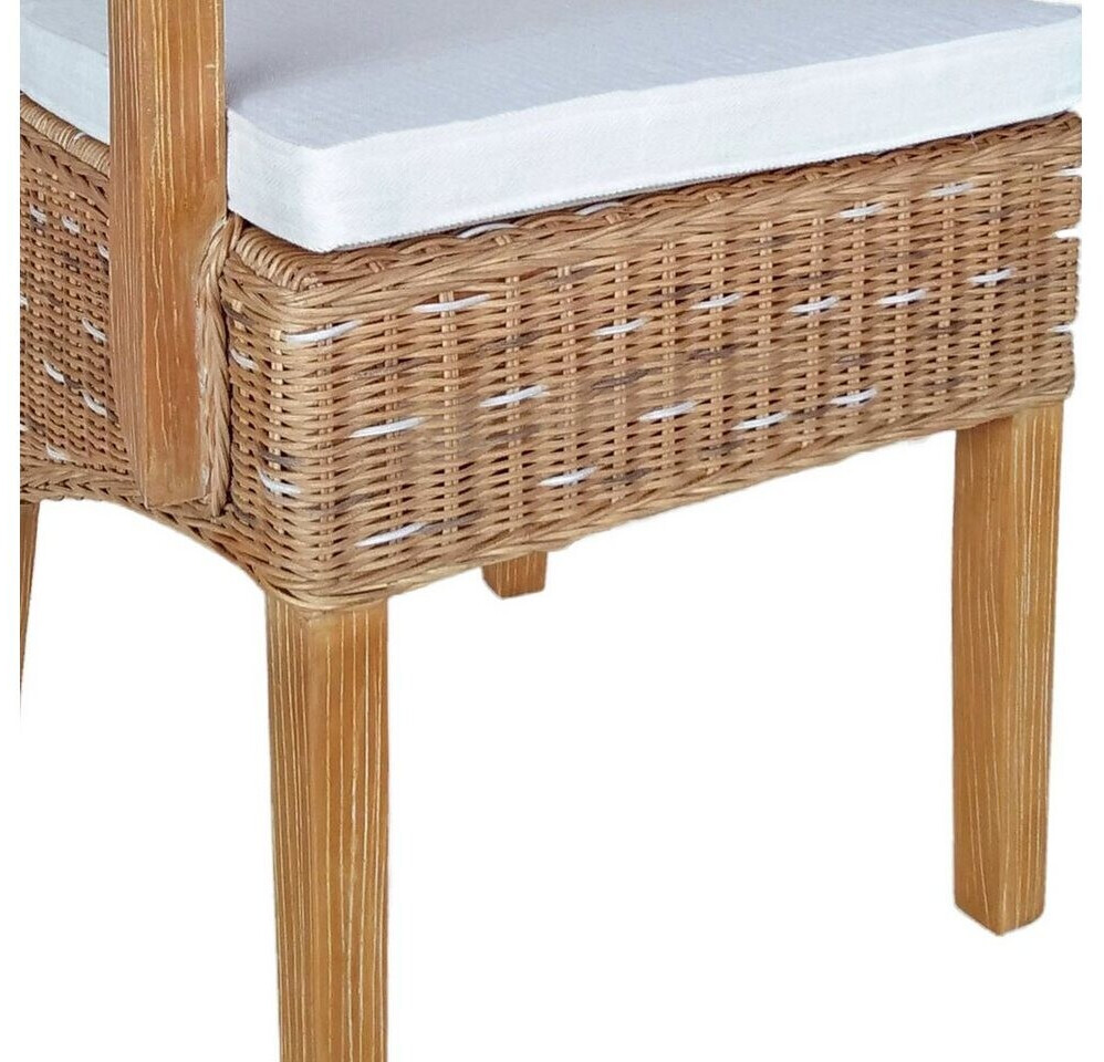 Casamia Esszimmer-Stühle-Set mit Armlehnen 2 Stück braun Perth weiß (CAS003016-SET) ab 432,95 ...