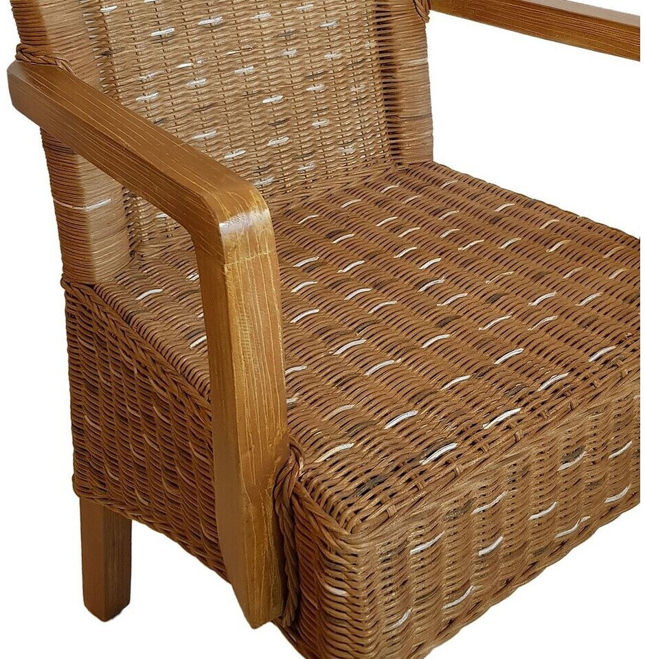 Casamia Esszimmer-Stühle-Set mit Armlehnen 2 Stück braun Perth weiß (CAS003016-SET) ab 432,95 ...