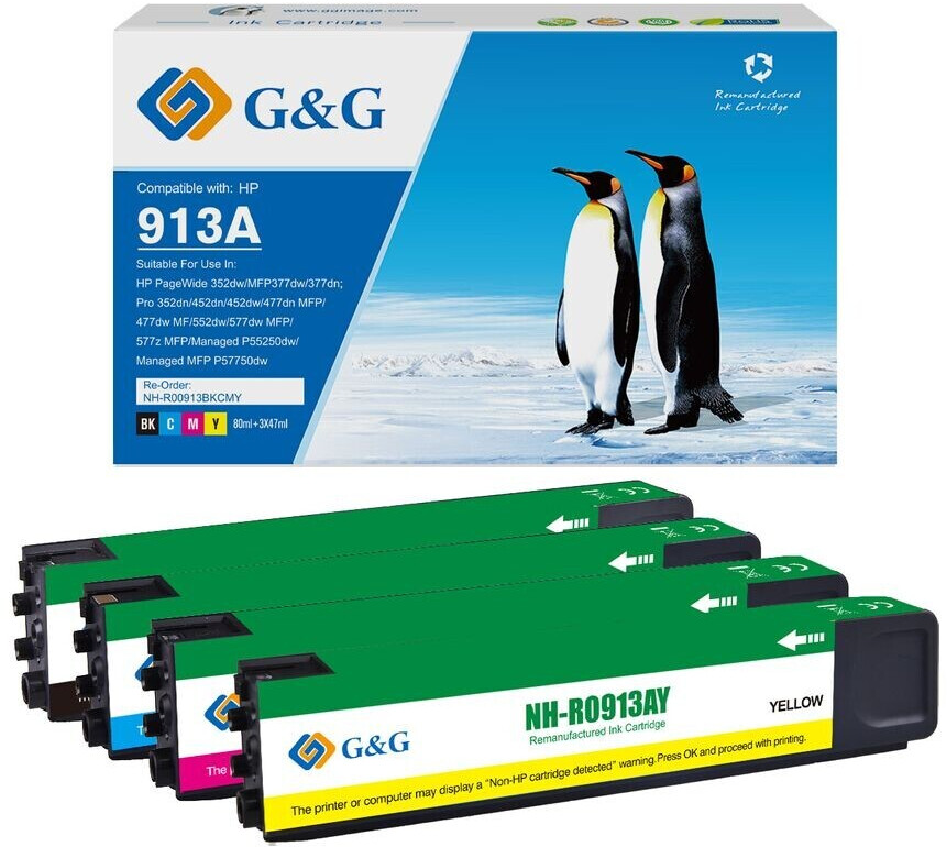 G&G 913A Tintenpatrone für HP 913 913A Multipack Schwarz/Cyan/Magenta ...
