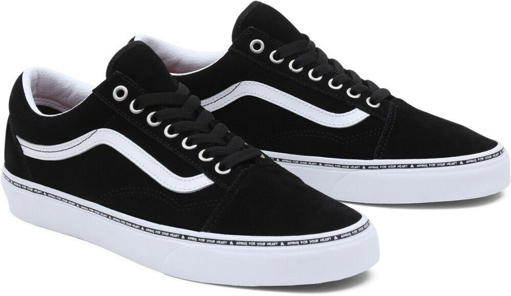 Vans Old Skool (VN0005UF) aiming 4 your heart black/white au meilleur ...