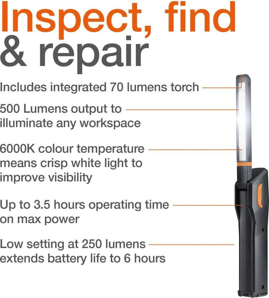 Osram Ledil403 Ledinspect SLIM500 LED work light battery -operated, via ...
