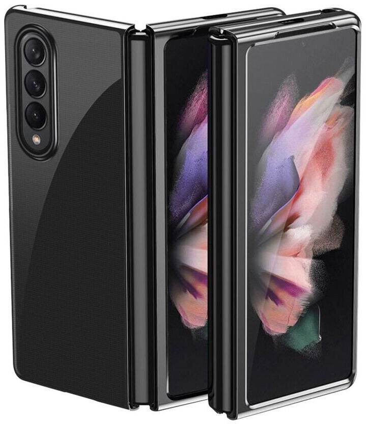 Wigento Für Samsung Galaxy Z Fold3 5G Galvanisch Hart Cover Handy Tasche Hülle Etuis Schwarz ab ...