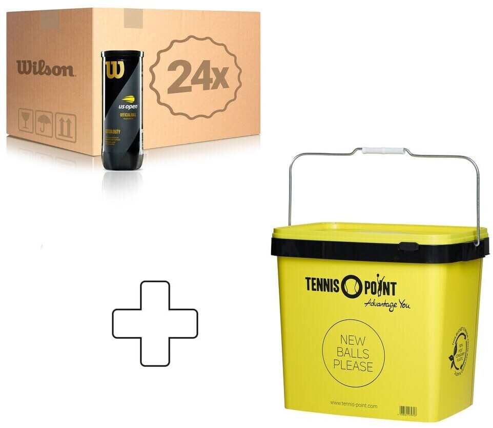 Wilson US Open 24x 3er Dose Im Karton, Plus Balleimer, Vierkant ab 134 ...