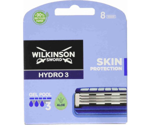 Buy Wilkinson Sword Hydro 3 Skin Protection Razor Blades (8 pcs) from £ ...
