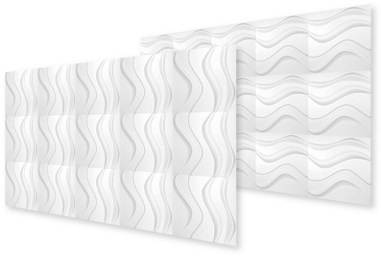 HEXIM 3D Wandpaneele Wave 3 qm 12 Platten, HD007 ab 59,90 ...