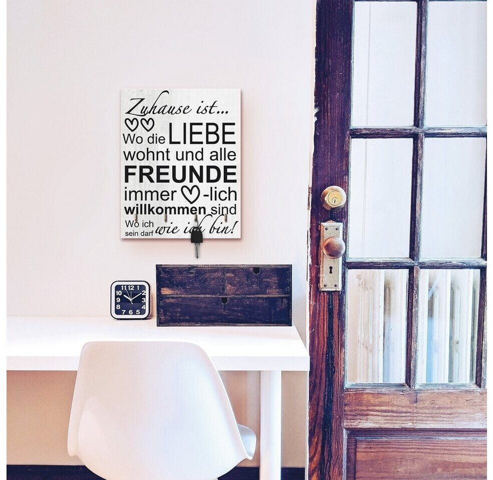 Art-Land Hakenleiste Wo die Liebe wohnt Hakenleisten Gr. B/H/T: 20 cm x ...