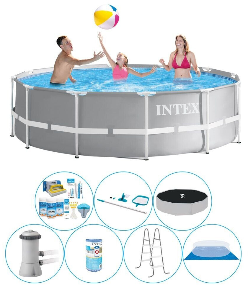Intex Intex Prism Frame 366 x 99 cm pump, water maintenance set, ladder ...
