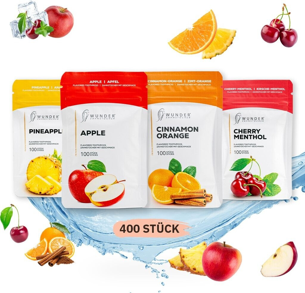 Wunder Zahnstocher Cool Fruit Refill Pack (4 x 100 Stk.) ab 21,00 ...