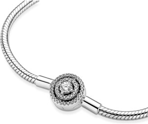 Pandora Moments Halo Snake Chain Bracelet (590038C01) au meilleur prix ...