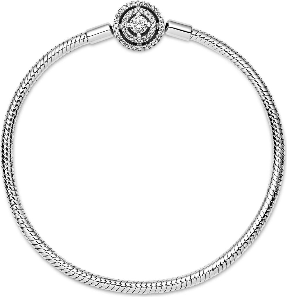 Pandora Moments Halo Snake Chain Bracelet (590038C01) au meilleur prix ...