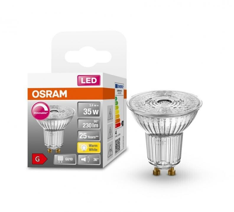 Osram Gu10 Superstar Par16 Led Reflektor 36° Warmweiß 3 4w Wie 35w