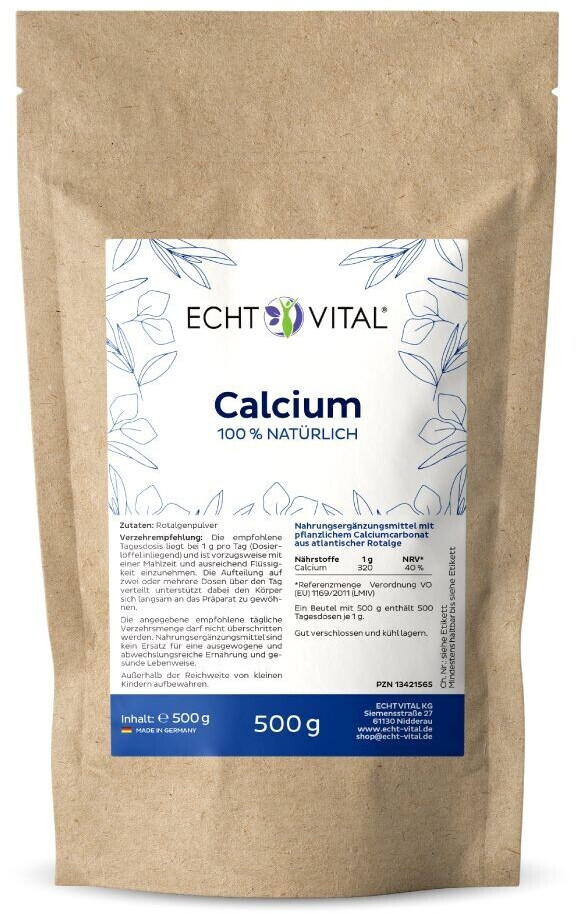 Echt Vital Calcium Pulver (500g) ab 14,80 € | Preisvergleich bei idealo.de
