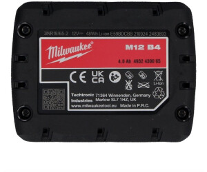 Milwaukee 3 x M12 B4 4,0 Ah ab 120,83 € | Preisvergleich bei idealo.de