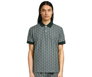Buy Lacoste Men's Classic Fit Monogram Print Contrast Collar Polo Shirt green/beige from £119.99 ...