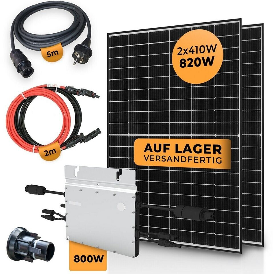 Sun Gruppe 24 Solaranlage 820/800W 2 x 410Wp mit Hoymiles HM-800 ...