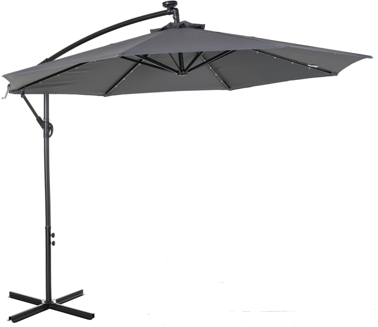 Outsunny Parasol octogonal 3 m gris au meilleur prix sur idealo.fr