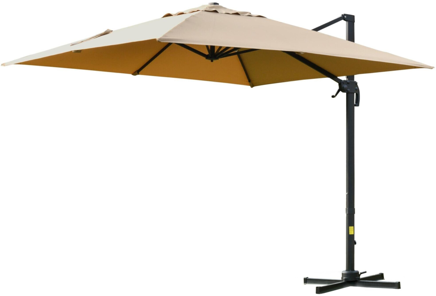 Outsunny Parasol 3 x 3 m beige au meilleur prix sur idealo.fr
