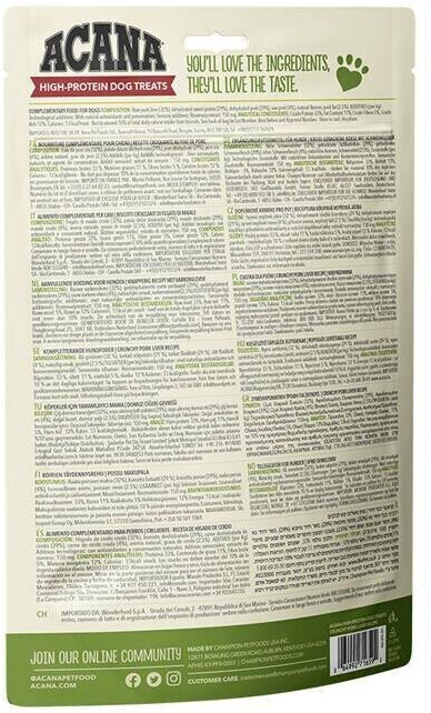 Acana High-Protein Dog Treats, Crunchy Pork Liver Recipe 100g au meilleur prix sur idealo.fr