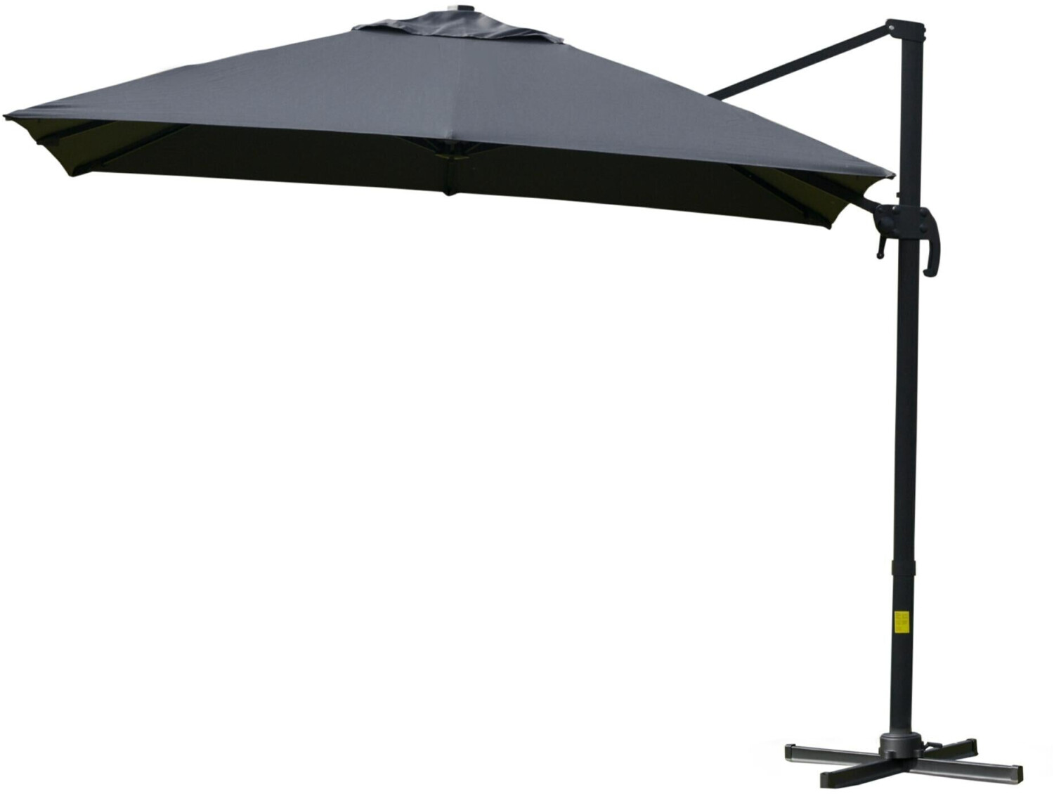 Outsunny Parasol 3 x 3 m gris au meilleur prix sur idealo.fr