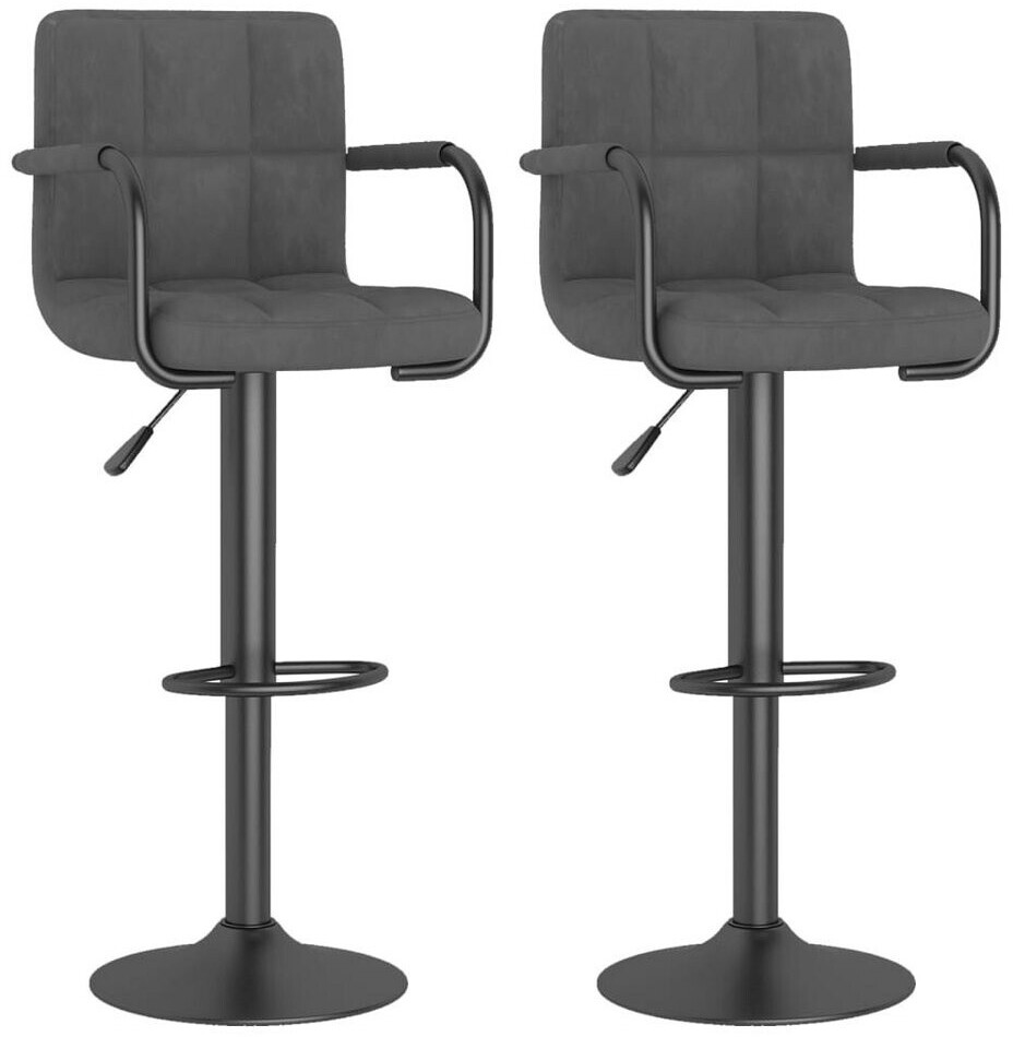 vidaXL Barhocker 2 Stk. Dunkelgrau Samt (334660) ab 109,99 € | Preisvergleich bei idealo.de
