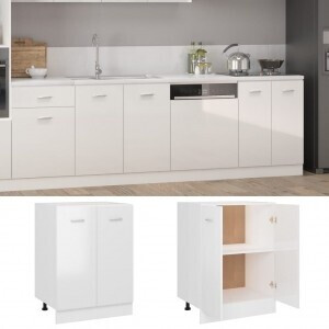 Unterschrank Hochglanz Weiss