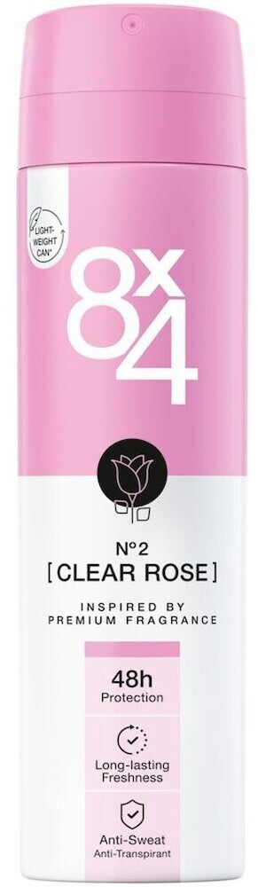8x4 Deodorant Spray Nr. 2 Clear Rose (150 ml) ab 2,54 € | Preisvergleich bei idealo.de