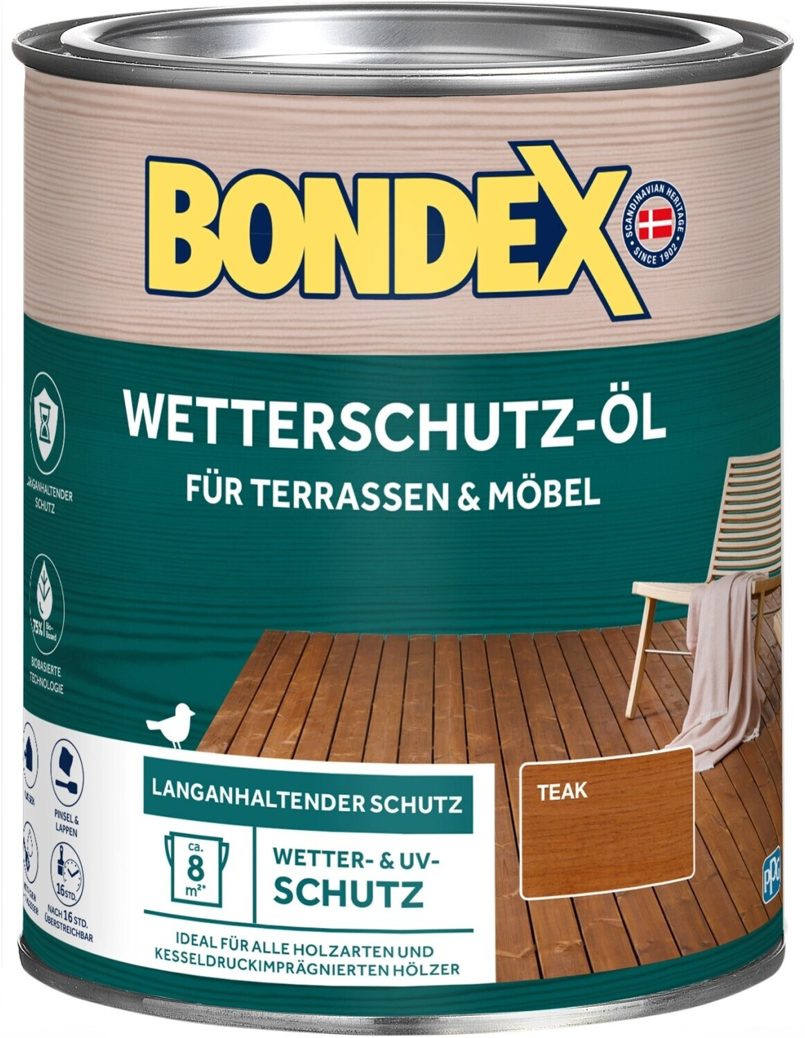 Bondex Wetterschutz-Öl für Terrassen und Möbel Teak 0,75l ab 14,54 ...