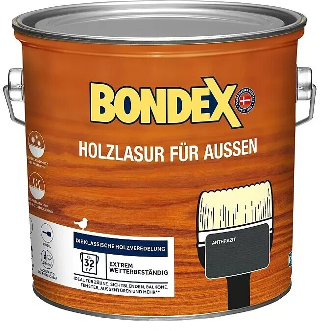 Bondex Holzlasur für Außen Anthrazit ab 10,99 € (Juli 2025 Preise) | Preisvergleich bei idealo.de