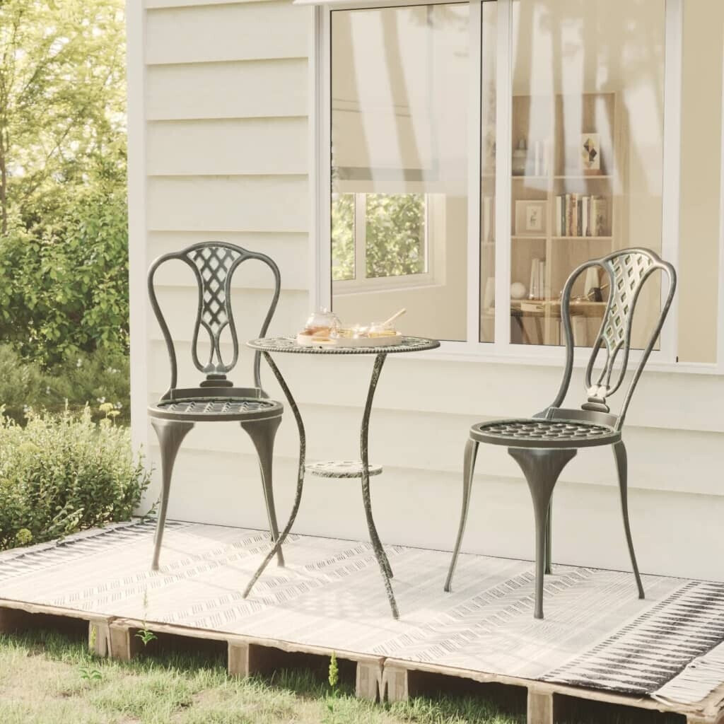 vidaXL 3-tlg. Bistro-Set Aluminiumguss weiß (317752) ab 154,99 ...