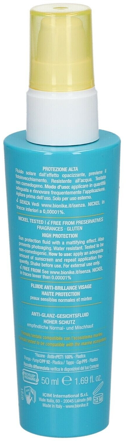 Bionike Defence Sun Face Fluid Anti-Shine SPF30 (50ml) au meilleur prix ...