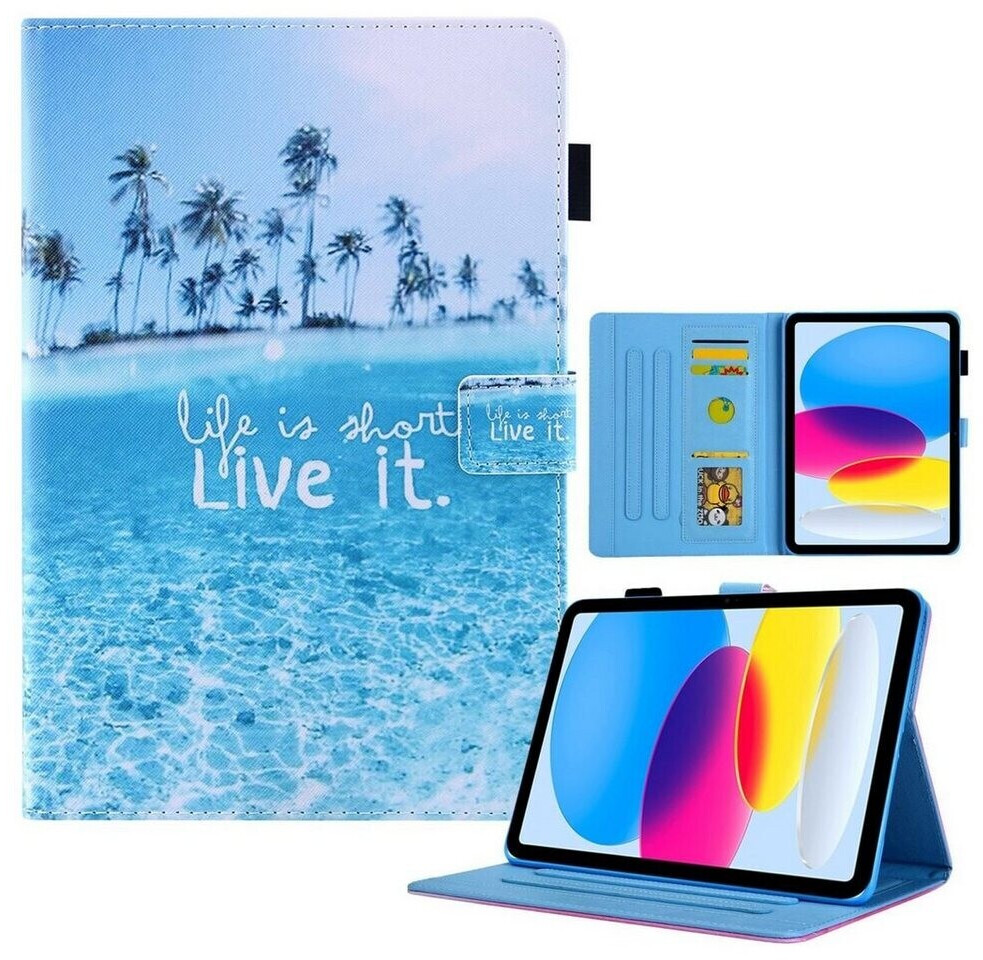 Wigento Case Apple iPad 10.9 2022 10. Generation Kunstleder Tablet ...