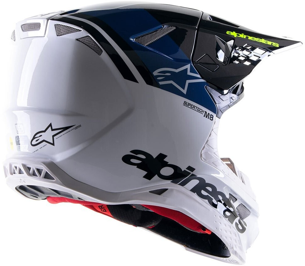 Alpinestars Supertech S-m8 Radium 2 Ece Motocross Helmet Weiß/Blau ab ...