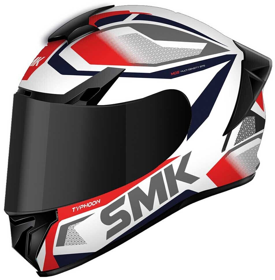 SMK Typhoon Thorn Full Face Helmet Rot/Weiß/Grau ab 63,99 ...