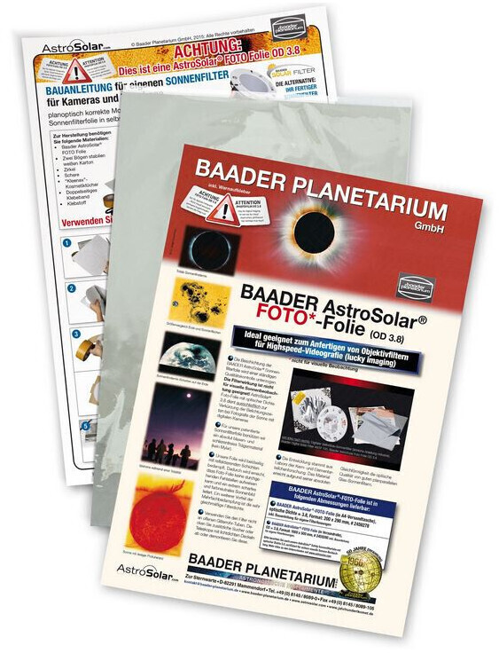 Baader Planetarium AstroSolar 20x29cm ab 34,00 € | Preisvergleich bei ...