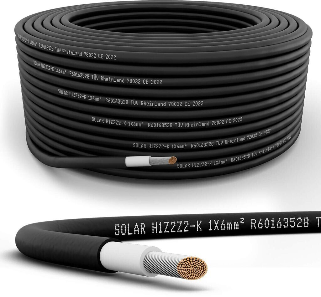 HB-Digital Solarkabel 6 mm² H1Z2Z2-K Typ schwarz 5 m (6739-013) ab 16,99 € | Preisvergleich bei ...