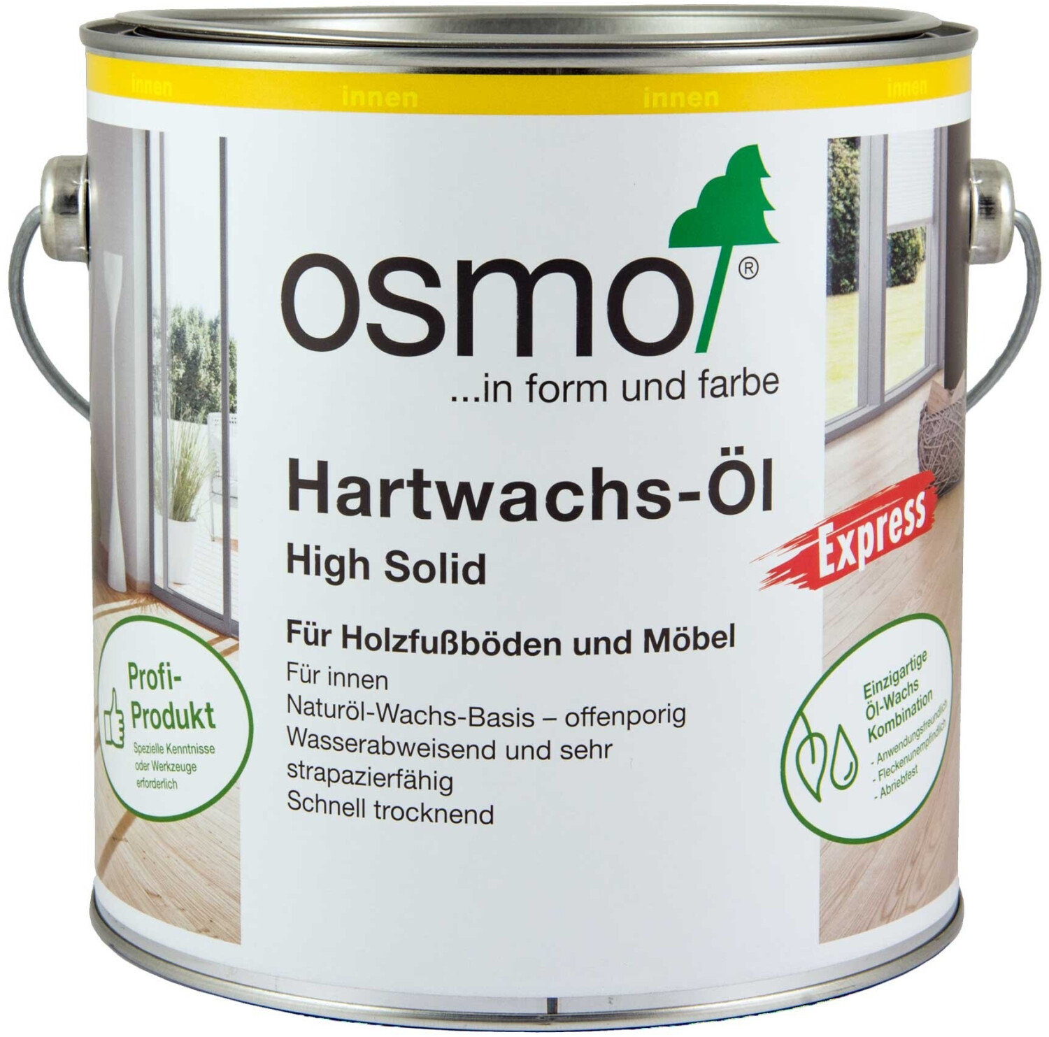 Osmo Hartwachs-Öl express farblos matt 2,5l ab 96,99 € | Preisvergleich bei idealo.de