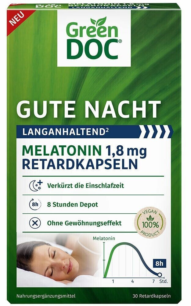 Green Doc Greendoc Melatonin 1.8 mg Retardkapseln (30 Stk.) ab 5,99 ...