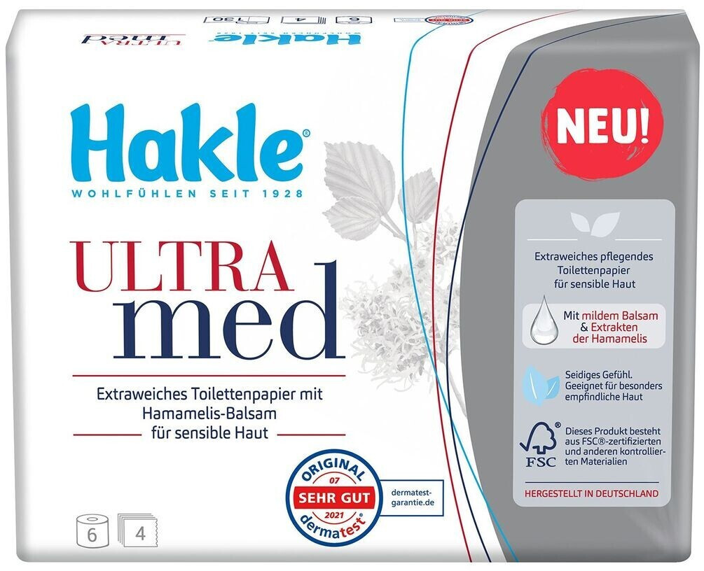 Hakle Ultra Med Toilettenpapier 4-lagig (6 x 130 Blatt) ab 3,03 ...