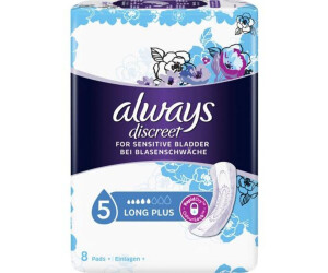 Always Discreet Long Plus Inkontinenz Einlagen (5 x 8 Stk.) ab 32,26 ...