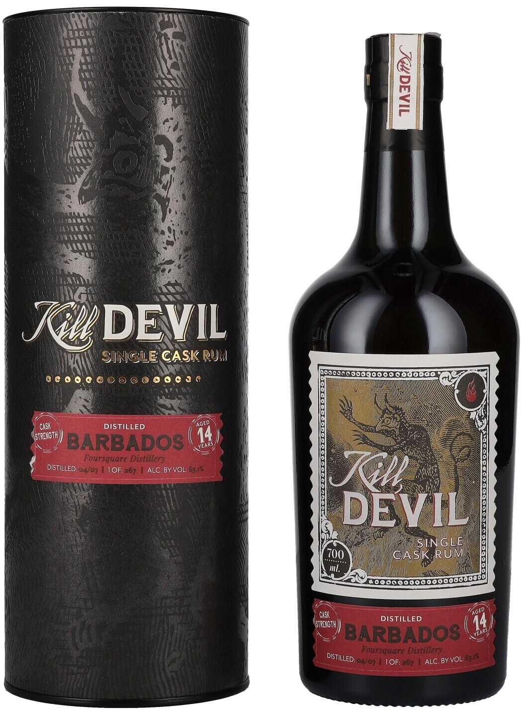 Hunter Laing Kill Devil Barbados 14 Years Old Single Cask Rum 0,7l 63,1 ...