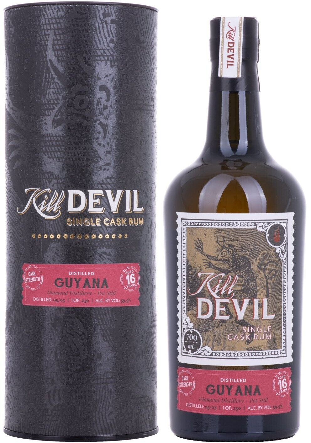 Hunter Laing Kill Devil Guyana 16 Years Old Single Cask Rum 2003 0,7l ...