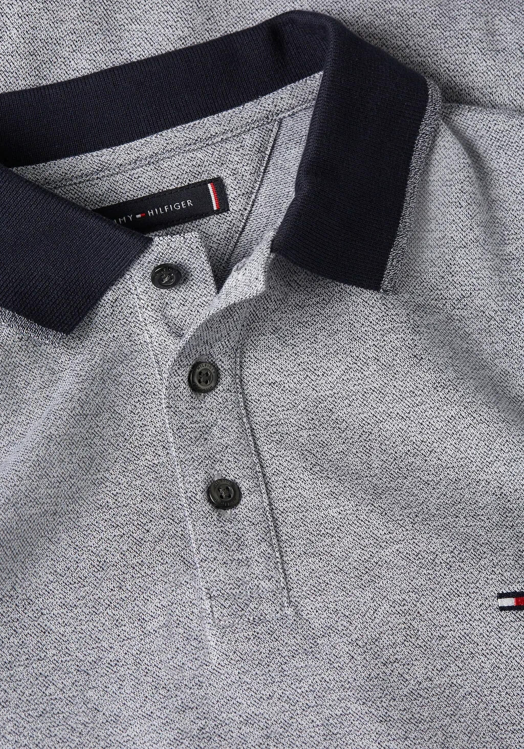 Tommy Hilfiger Mouliné Tipped Slim Fit Polo Mw0mw31665 White Desert